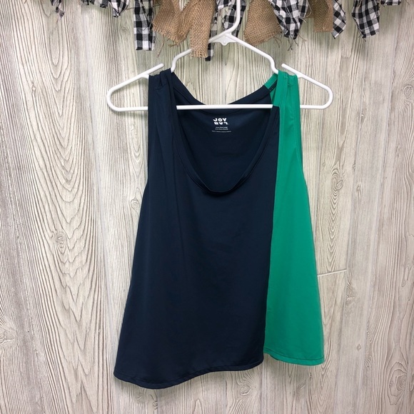 JoyLab | Tops | Joy Lab Navy Blue Green Sleeveless Athletic Tank Xxl ...
